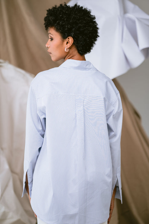 Jackie Blue Stripped Shirt – Capsuled